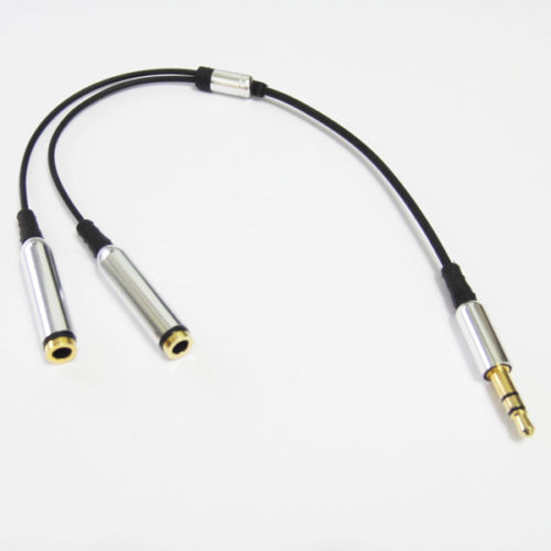3.5mm jack 1to2 Splitter Audio Adapter Cable for HTC LG Smart Phone ...