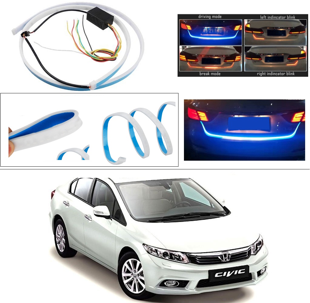Buy AutoStark Blue Light Car Tail Lamp Strip With Red Backlight And ...