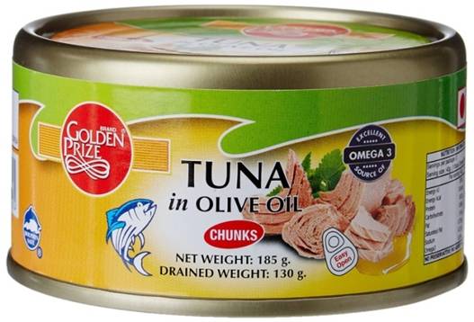 Buy Golden Prize Canned Tuna Chunks in Olive Oil 185g Pack of 24 Online ...