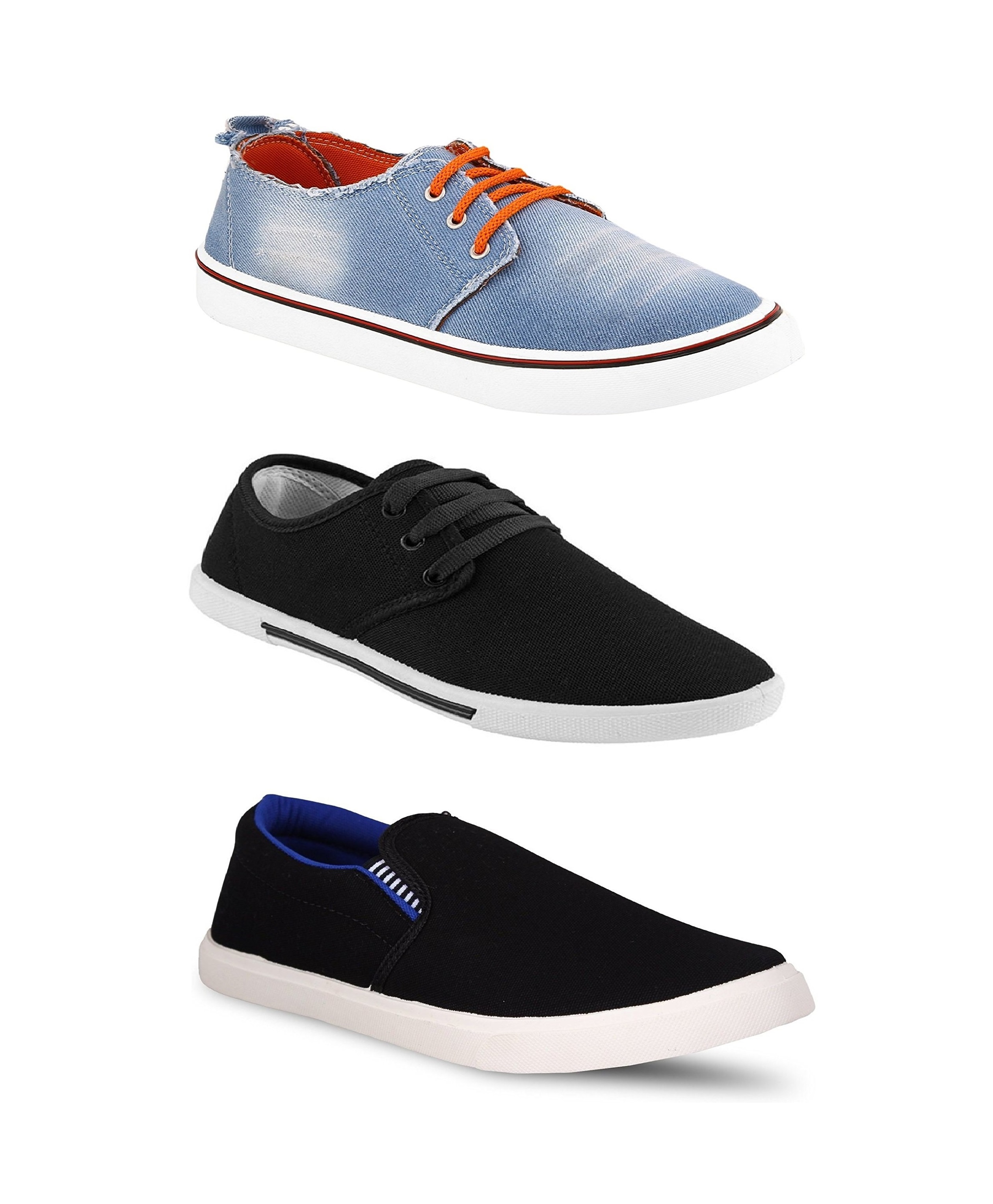 Buy Chevit Men's Combo Pack Of 3 Sneakers With Loafers Online @ ₹1497 ...