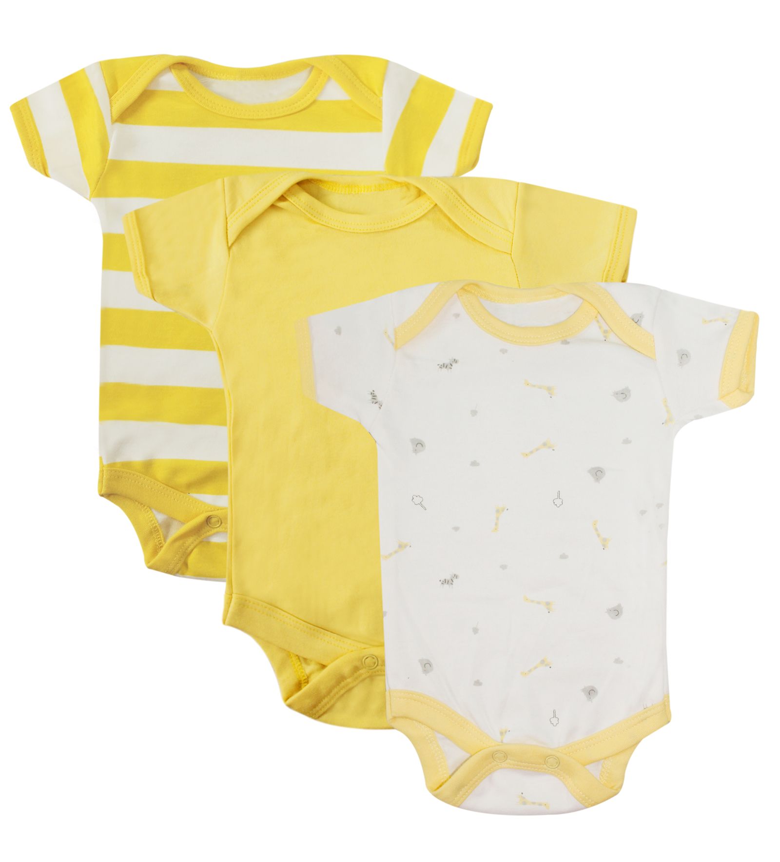 Buy Mini Berry Baby Yellow Half Sleeves Onesies - Pack Of Three Online ...