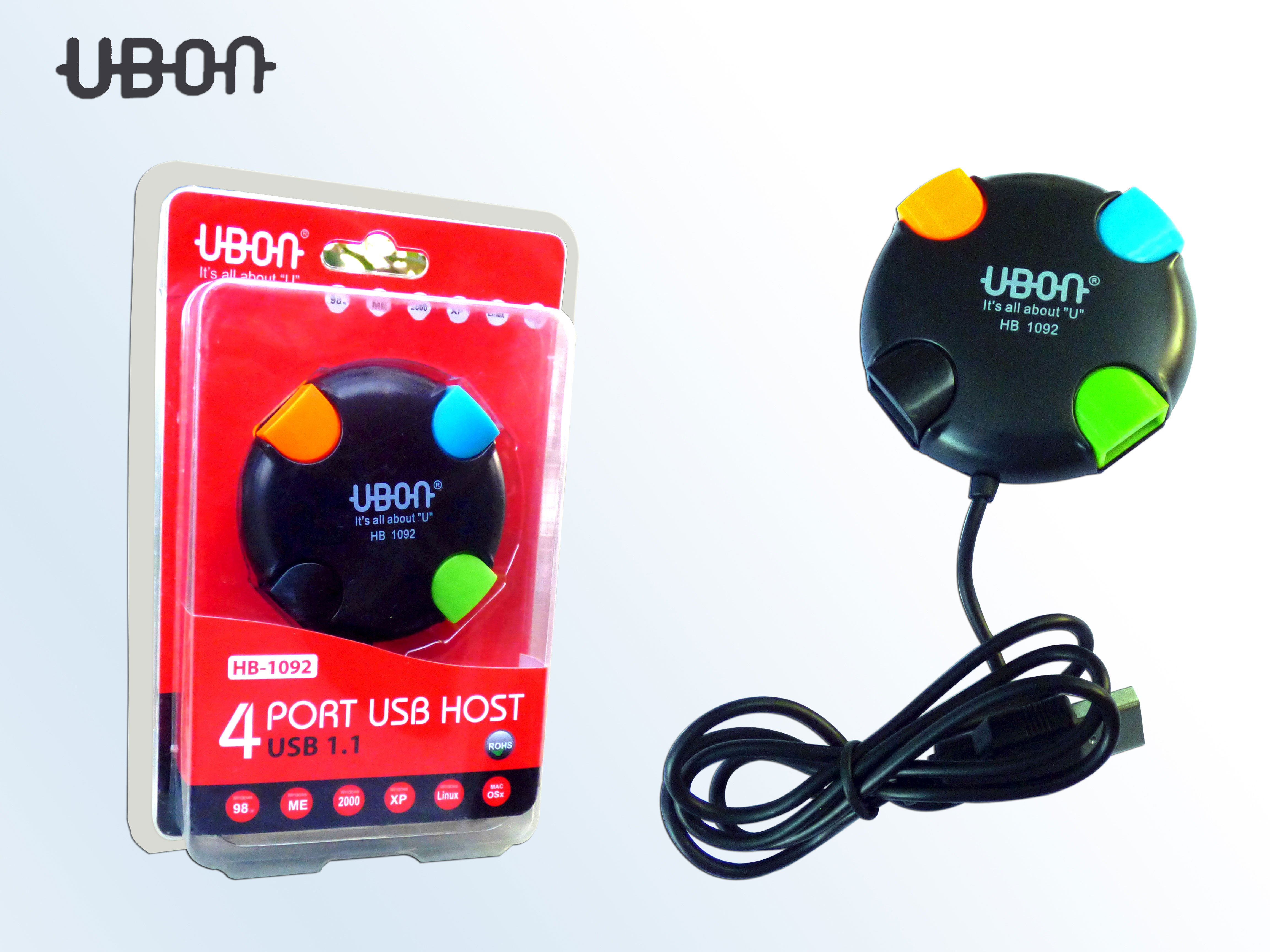 Buy UBON 4 PORT HB-1092 USB HUB HOST USB 1.1 Online @ ₹349 from ShopClues