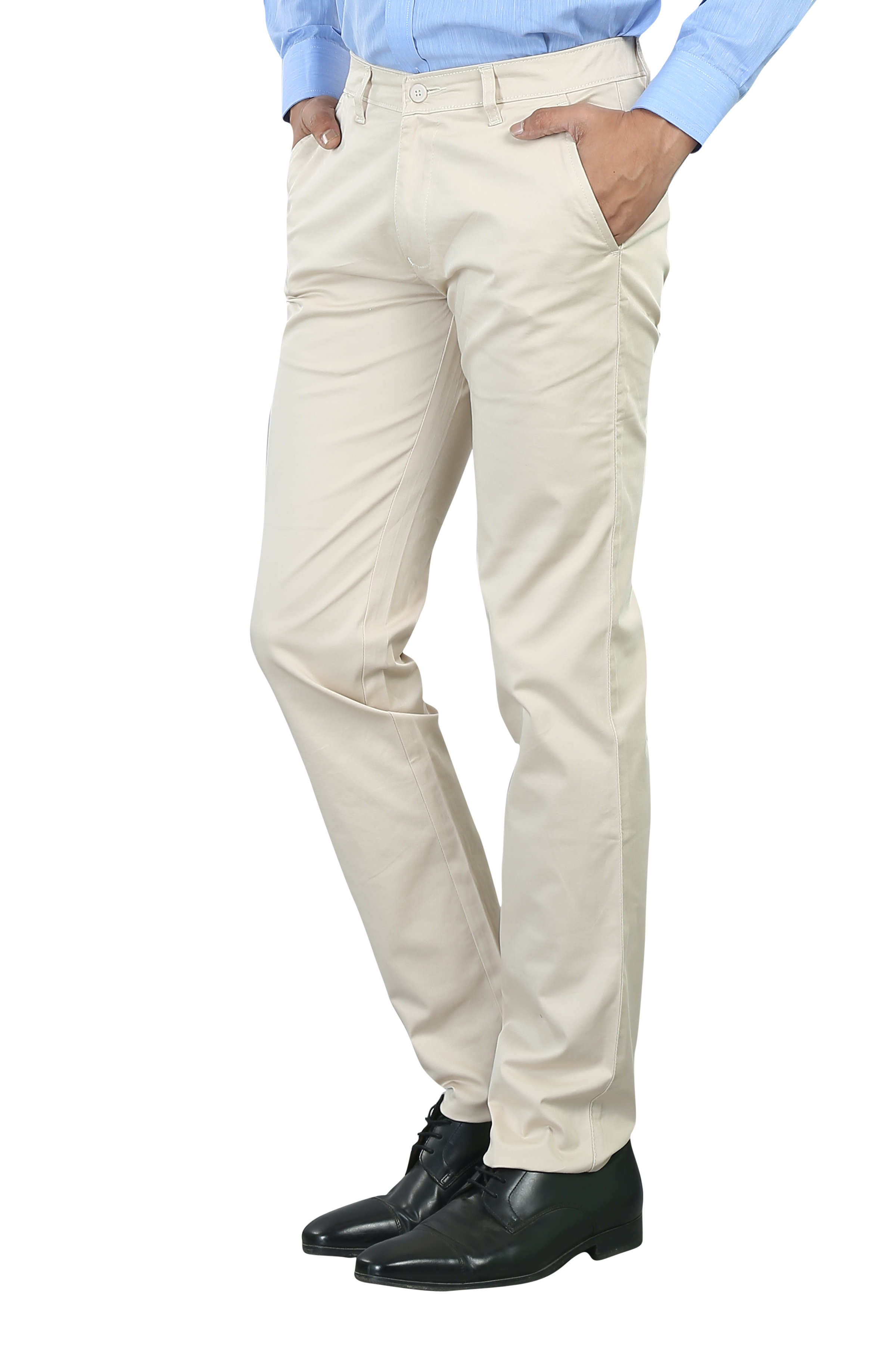 Buy Teralee 23002 Men's Stone Regular Fit Cotton Formal Trouser Online ...