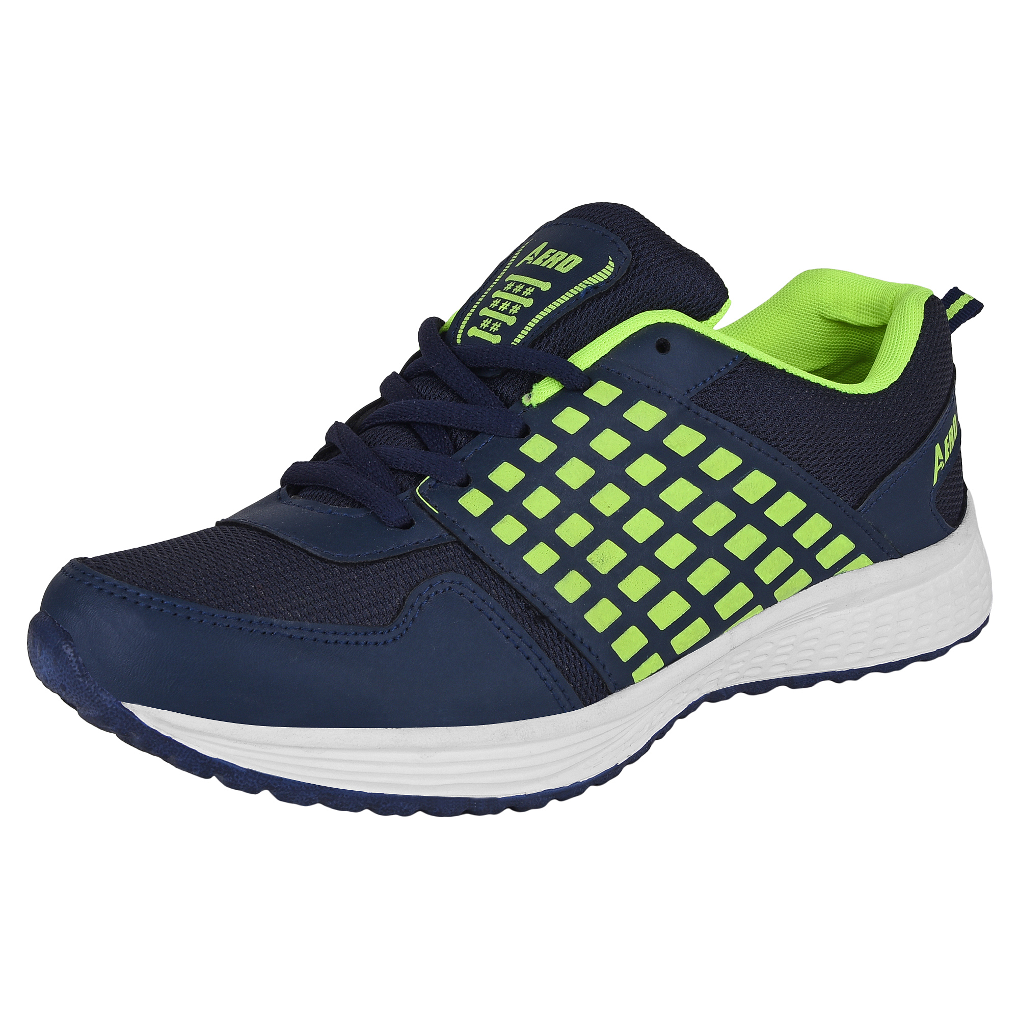 Buy Aero Navy,Orange Lace-up Running Shoes for Men Online @ ₹749 from ...