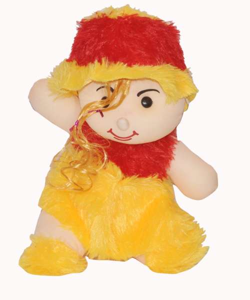 Buy Prestar Soft Toy Smiling Multicolored Doll with Curly Hair 30cm ...