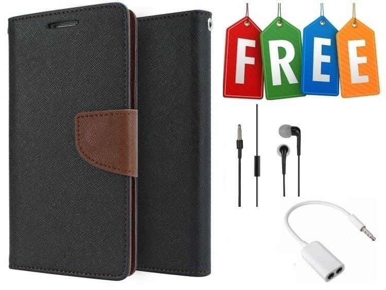 Buy Vivo Y55S Flip Cover + Earphone + Audio Splitter - Super Value ...