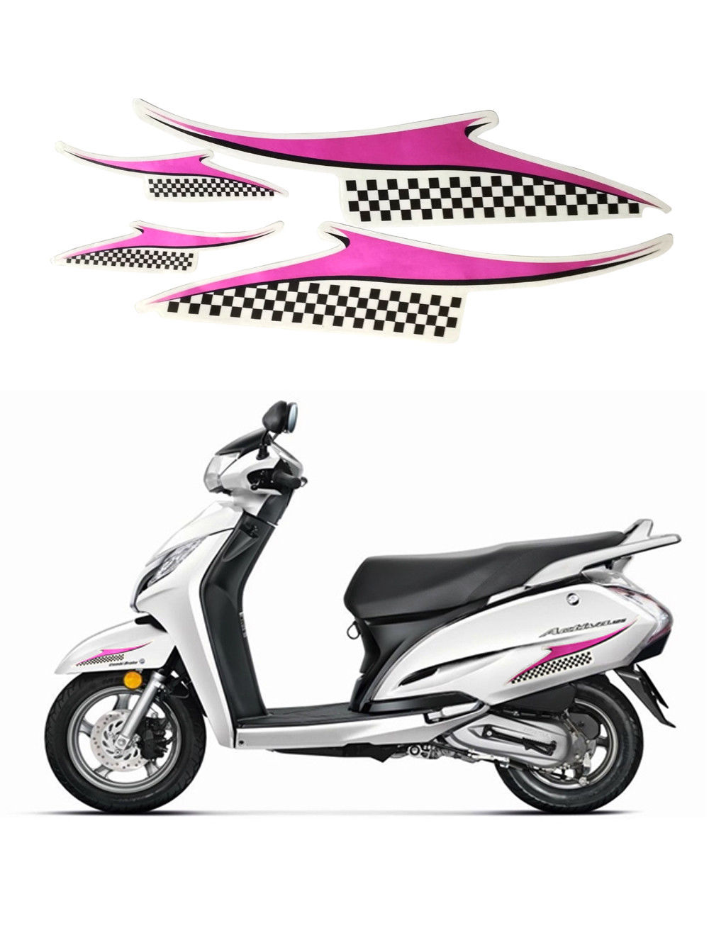 Buy Honda Activa Universal pink Customize Vinyl body Sticker Online ...