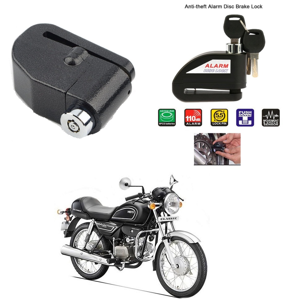 Buy AutoStark-Security Alarm Disk Lock Motorbike Bike Scooter Loud Disc ...
