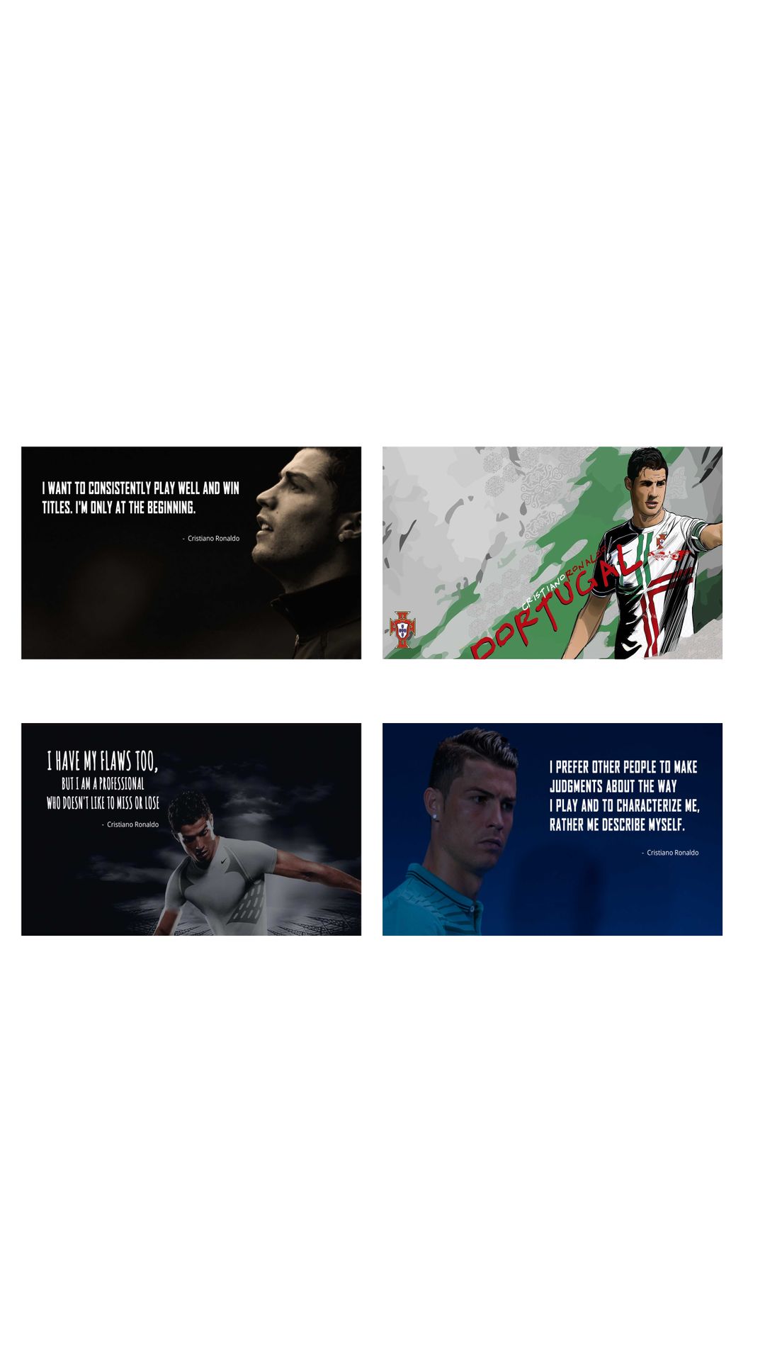 Buy Cristiano Ronaldo Combo Poster Set of Four Posters | Ronaldo poster ...