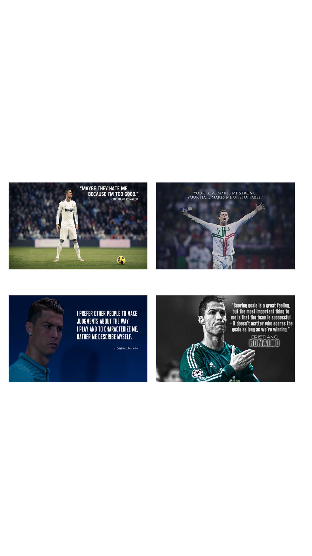 Buy Cristiano Ronaldo Combo Poster Set of Four Posters | Ronaldo poster ...