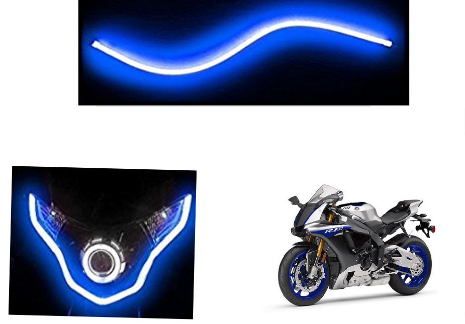 Buy Himmlisch Flexible 30cm Bike Headlight Neon LED DRL Tube BLUE For ...