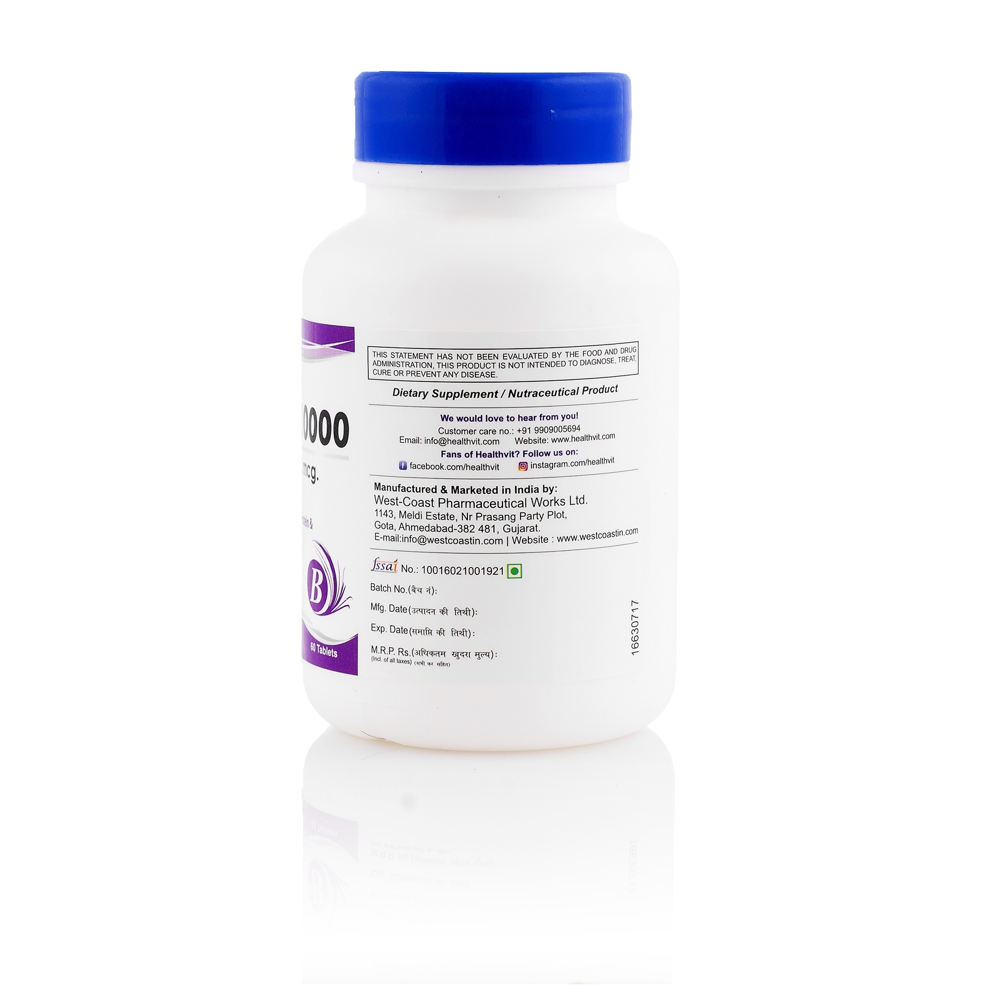 Buy HealthVit Biotino-10000 Biotin 10,000mcg Maximum Strength 60 Tablet ...