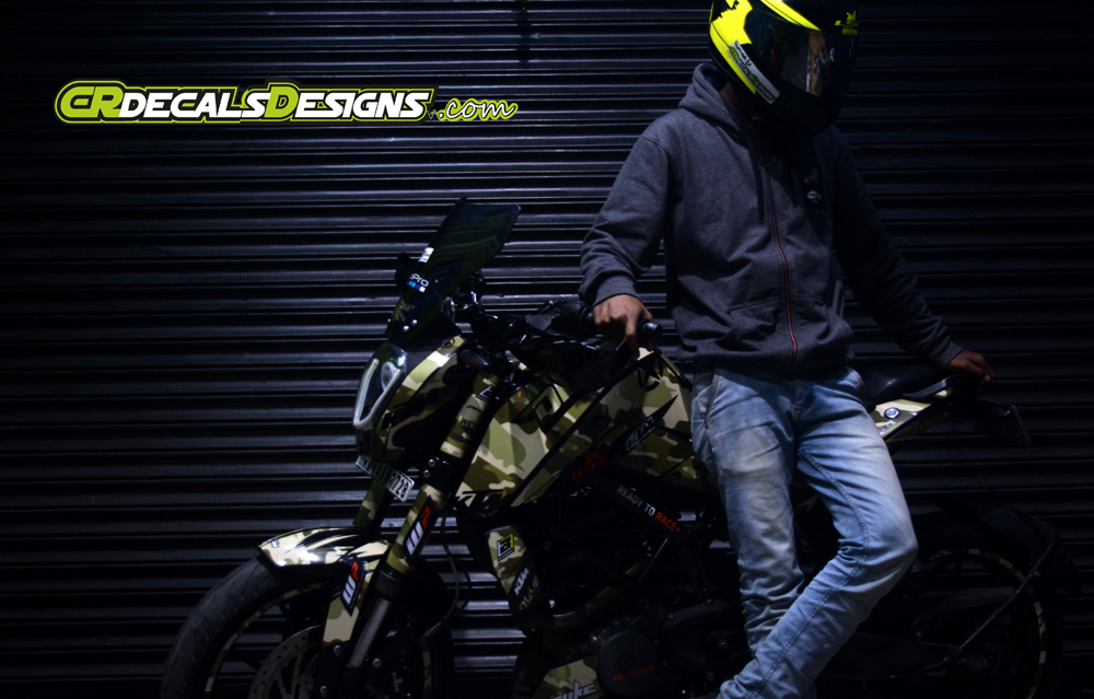 Buy CR Decals KTM Duke Camo Sticker Kit (Duke 200/390) for Bike - 10 ...