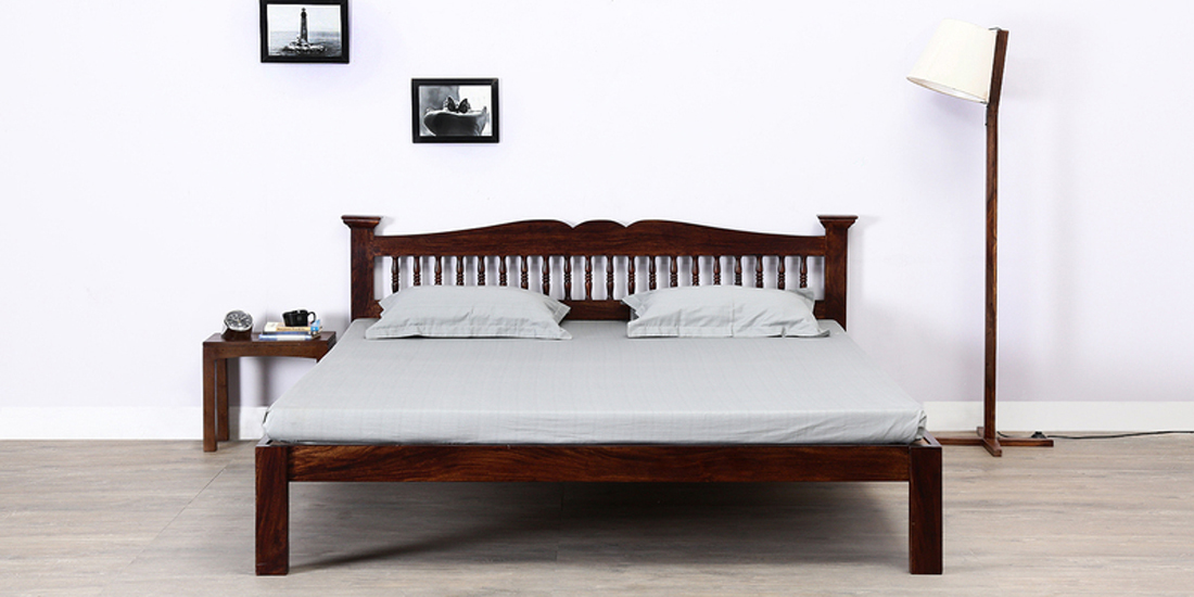 Buy Carson Handcrafted King Size Bed by Wudstuk Online @ ₹17652 from ...