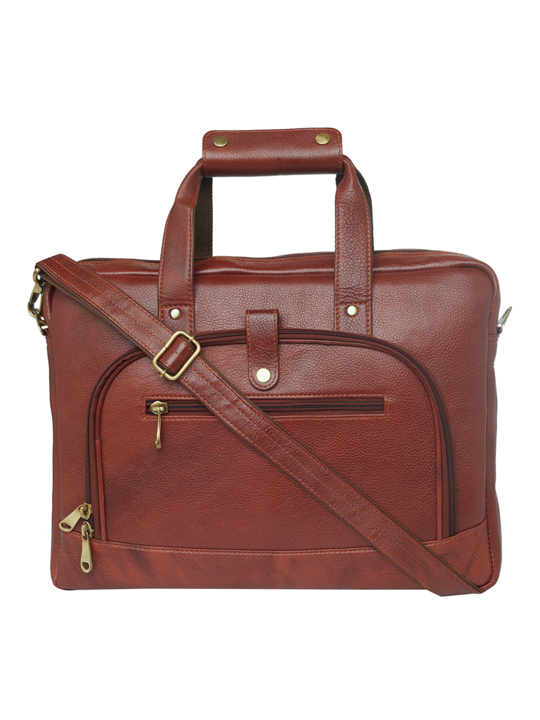 Buy Leather World 7 Liter 16.5 Inch Rust Genuine Leather Laptop Office ...