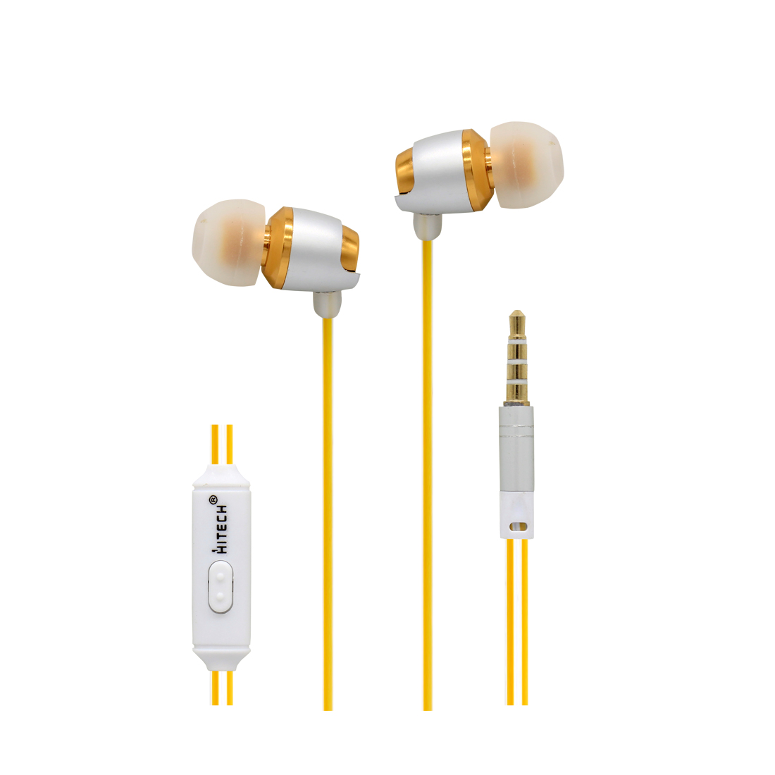 Buy HITECH Jazz Stereo In the Ear Earphone with Mic (GoldenSilver ...