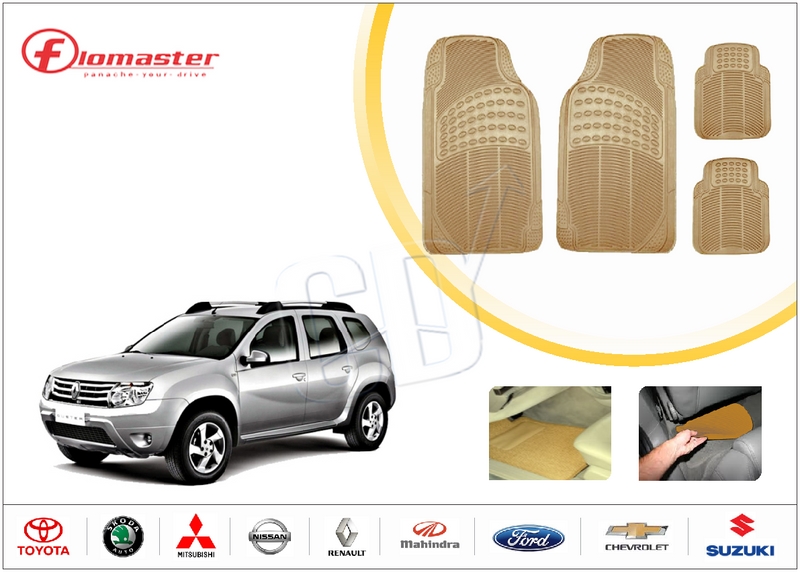 Flomaster- Universal Heavy Rubber Floor Mats Renault Duster Beige at ...
