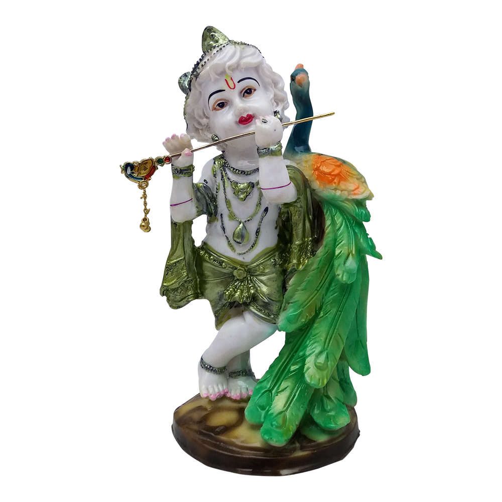 Buy Multicolour Hindu God Shri Krishan Statue Lord Krishna Idol Makhan Chor Bal Gopal