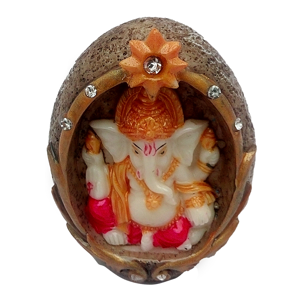 Buy Marble Look Hindu God Shri Ganesh Car Dashboard Statue Lord Ganesha ...