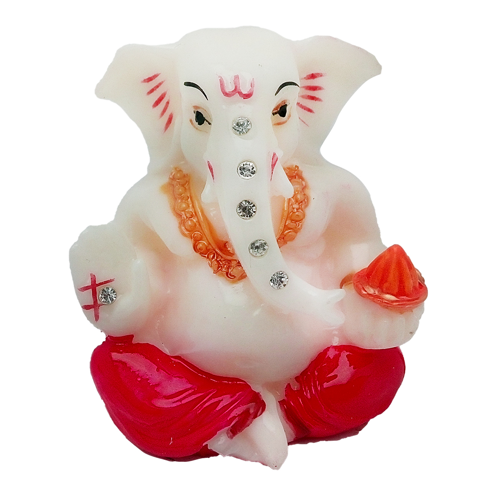 Buy Marble Look Hindu God Shri Ganesh Car Dashboard Statue Lord Ganesha ...