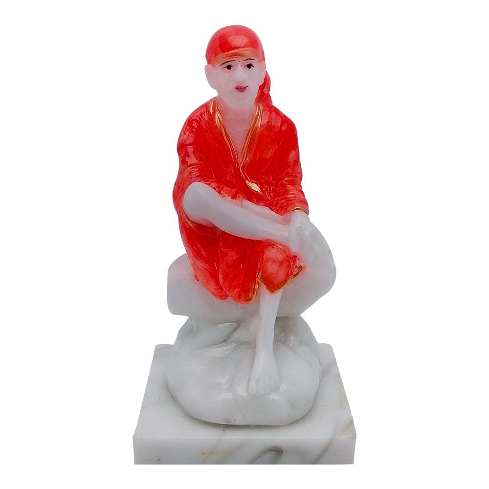 Buy Marble Look Lord Sai Baba Idol God Shri Sai Nath Statue Shirdi Sai ...