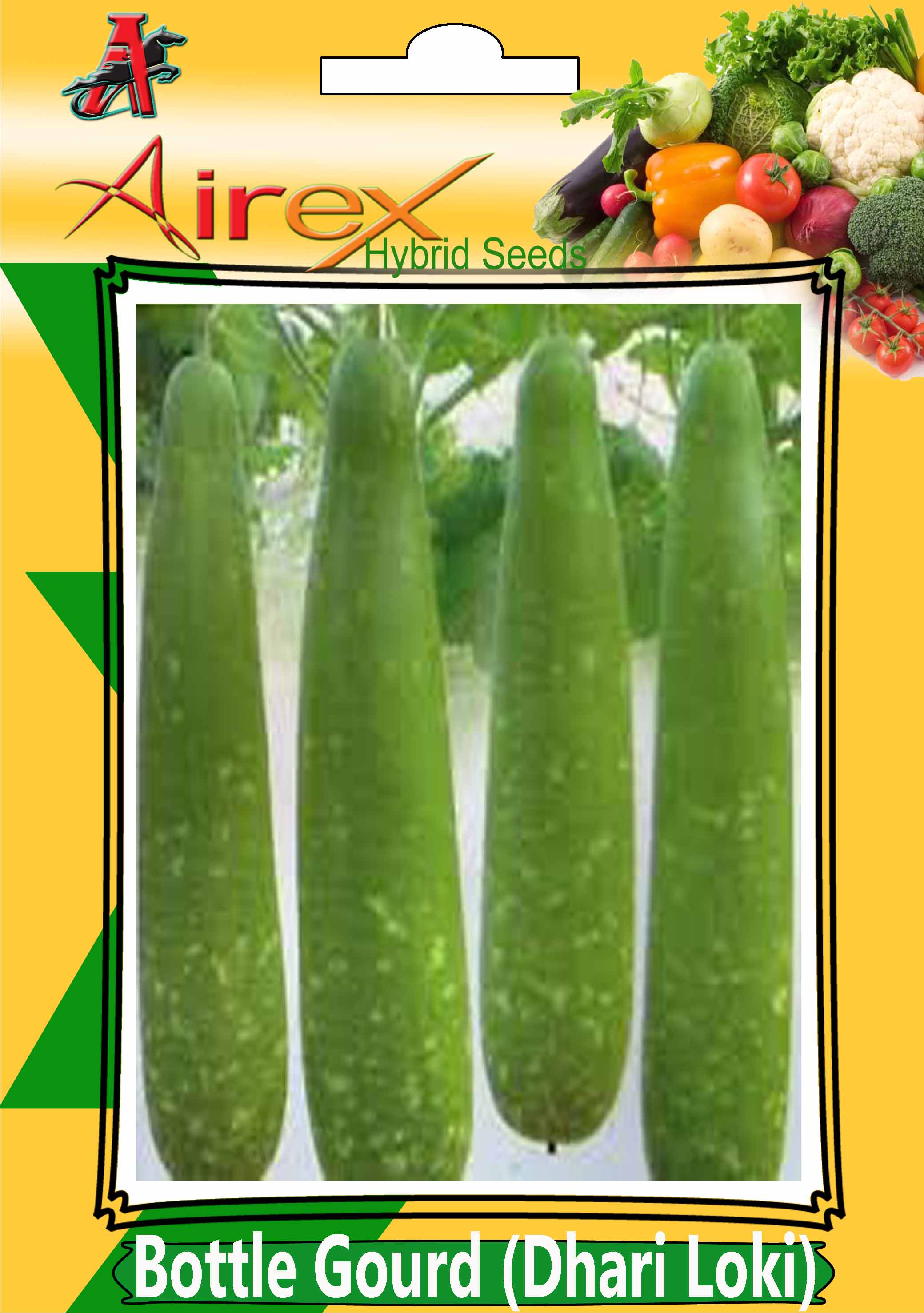 Buy Bottle Gourd (Dhari Loki) Hybrid Vegetables Seed (2 Packet Of ...
