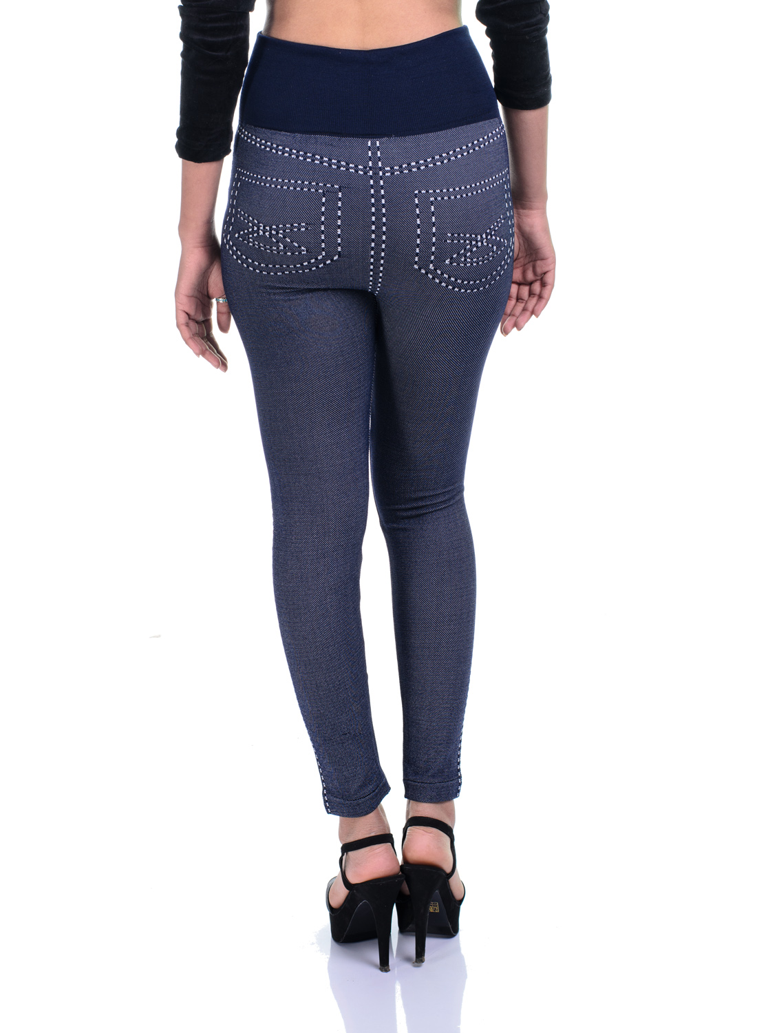 Buy Women Skinny Fit High Waist Strachable Lycra Tummy Tuck Jeggings