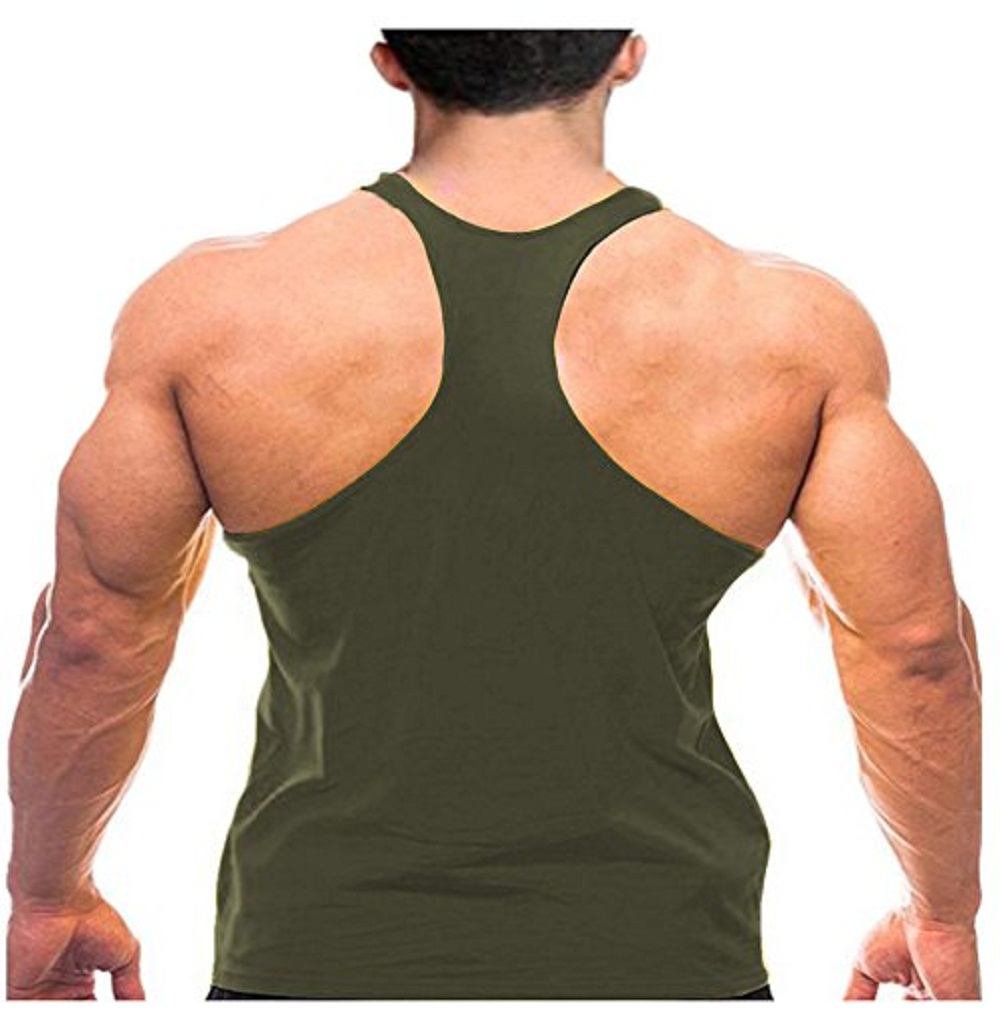 Buy The Blazze Mens Blank Stringer Y Back Bodybuilding Gym Tank Tops