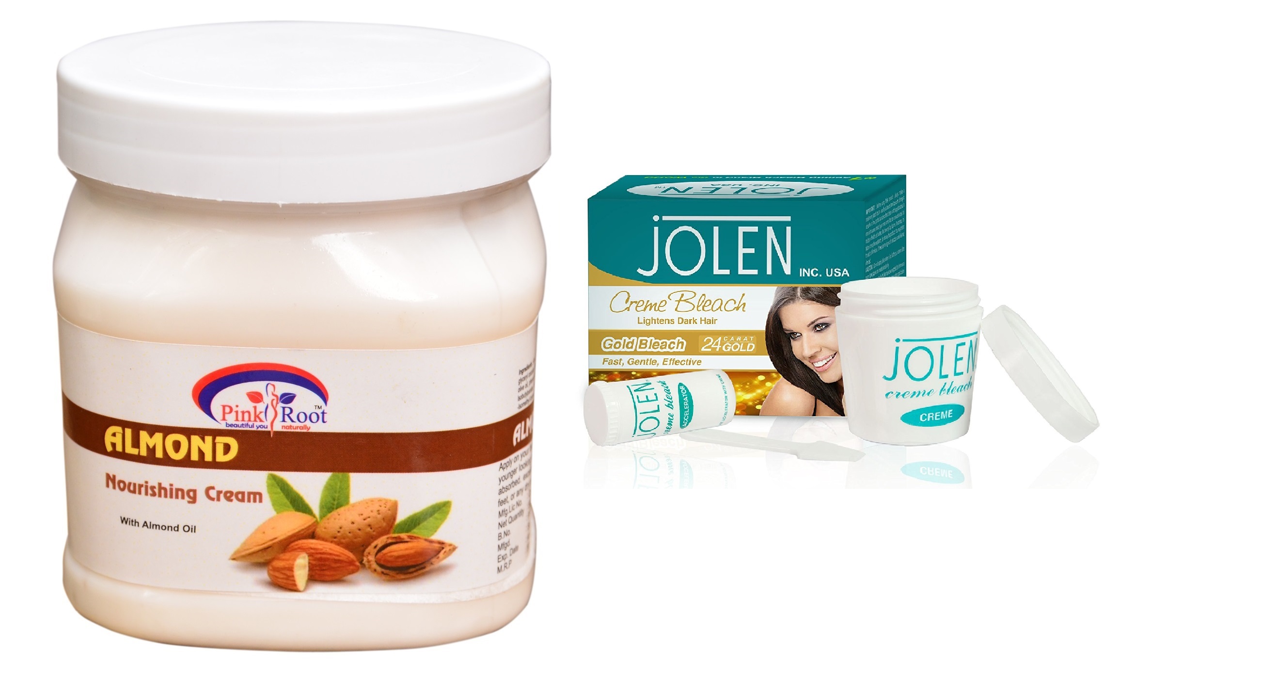 Buy JOLEN Gold Bleach Crme (MEDIUM) 35G and Pink Root Fruit Skin Cream ...