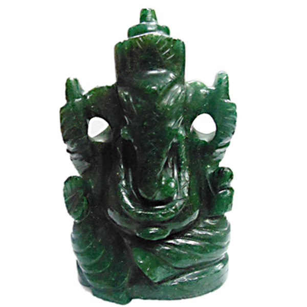 vedka indain idol god Hand Carved Indian God Ganesh Dark Green ...