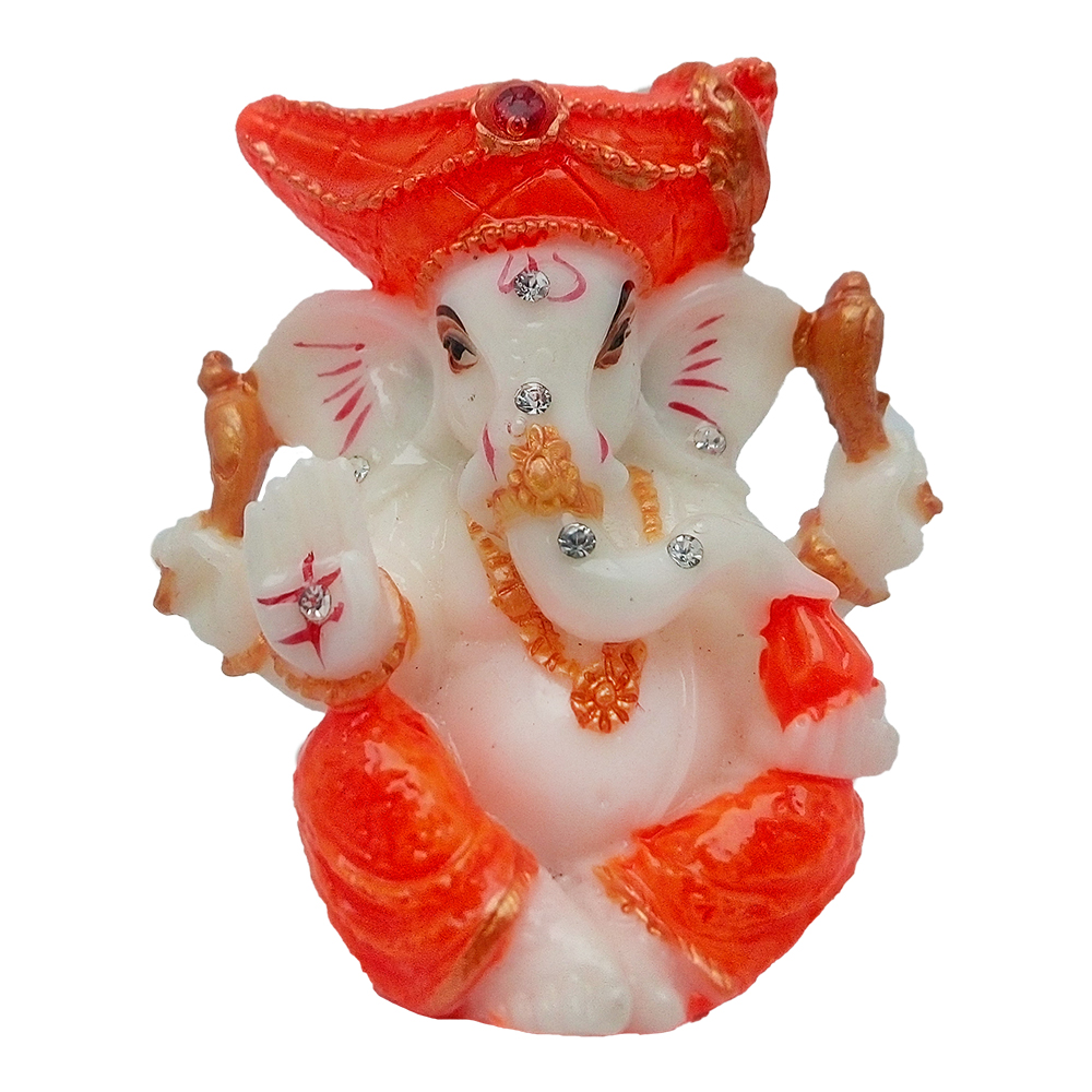Buy Marble Look Hindu God Shri Ganesh Car Dashboard Statue Lord Ganesha ...