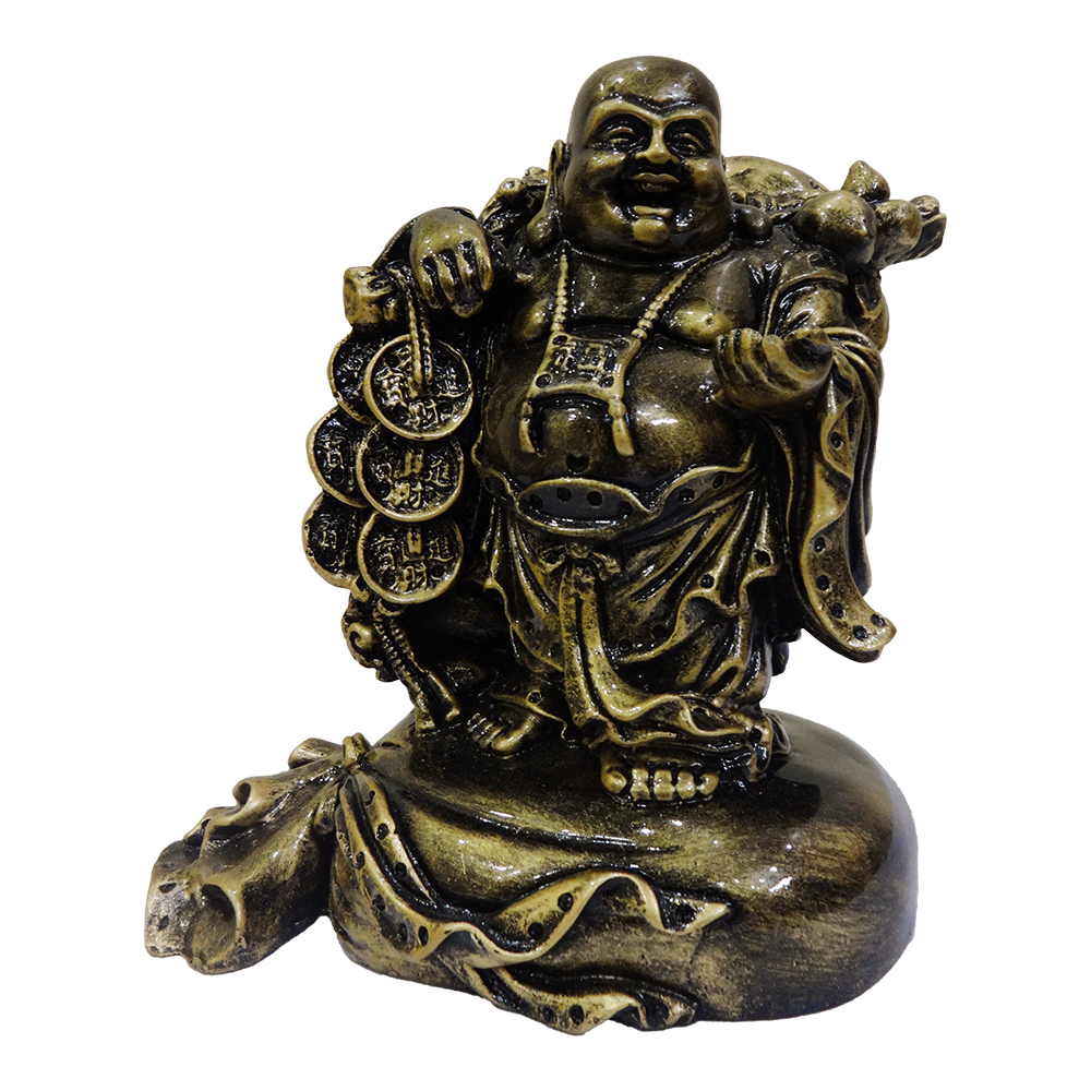 Buy Antique Finish Lord Laughing Buddha Statue God Good Luck Charm ...