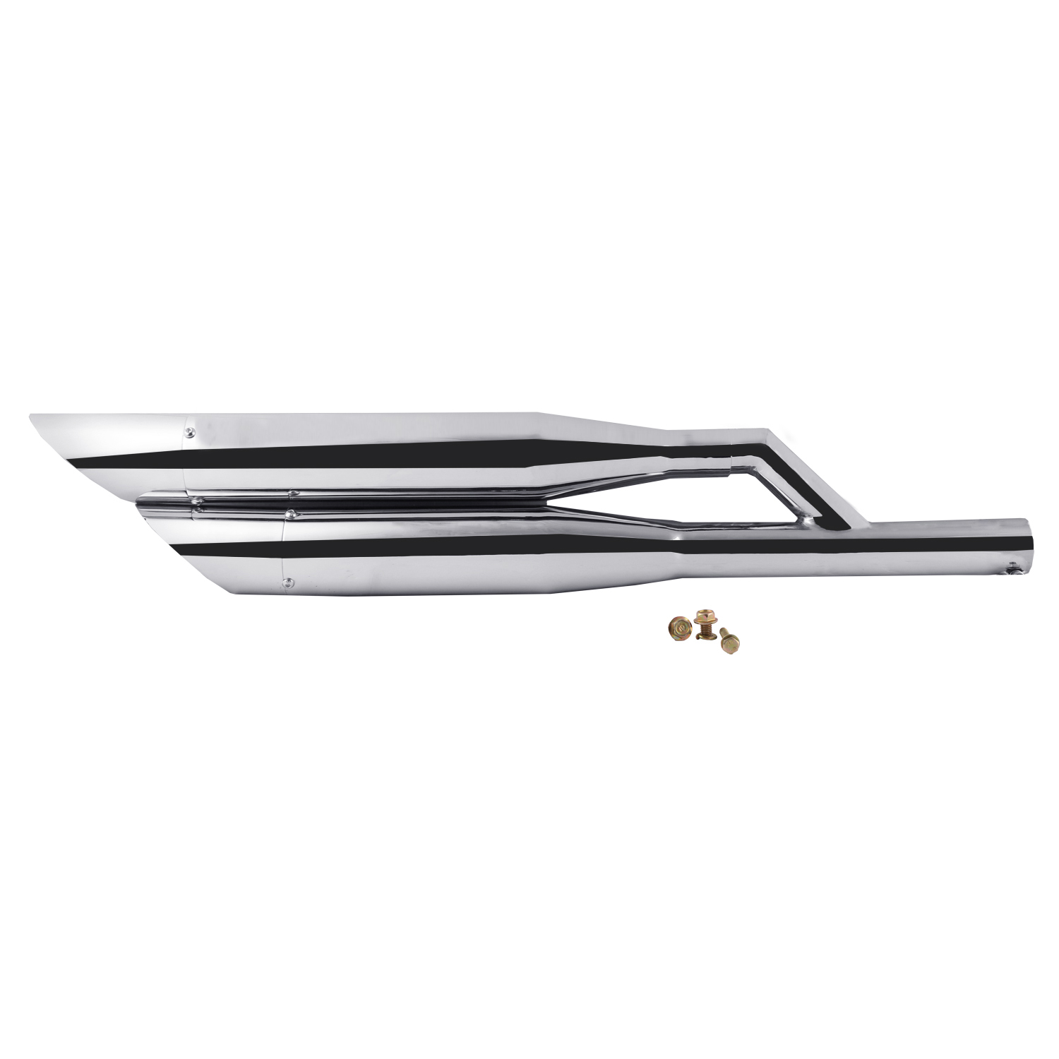 Buy Autofy Double Barrel Full Chrome Silencer / Exhaust / Muffler for ...