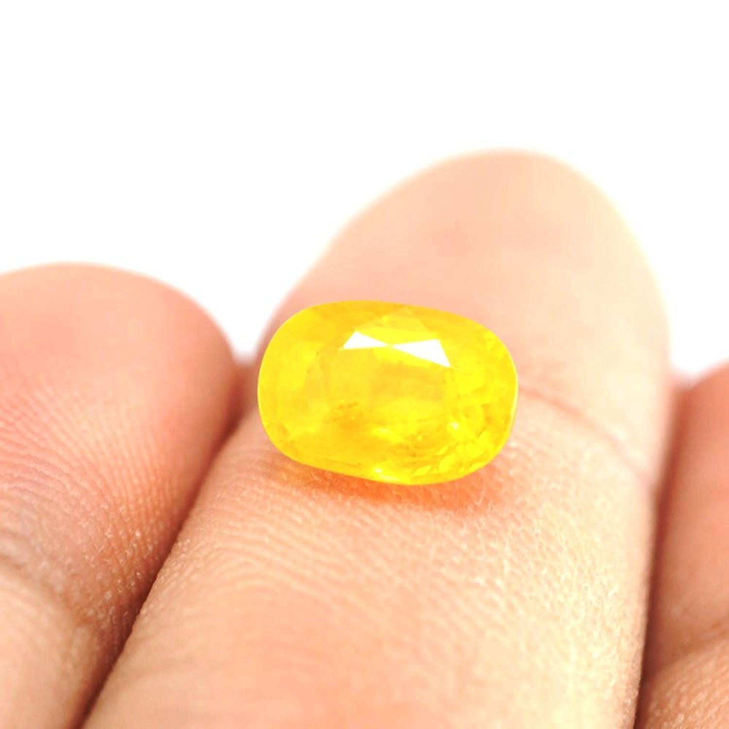 Buy Gemse,Yellow sapphire / Pukhraj 7.25 Ratti Lab Certified Good Quality Natural Pukhraj ...