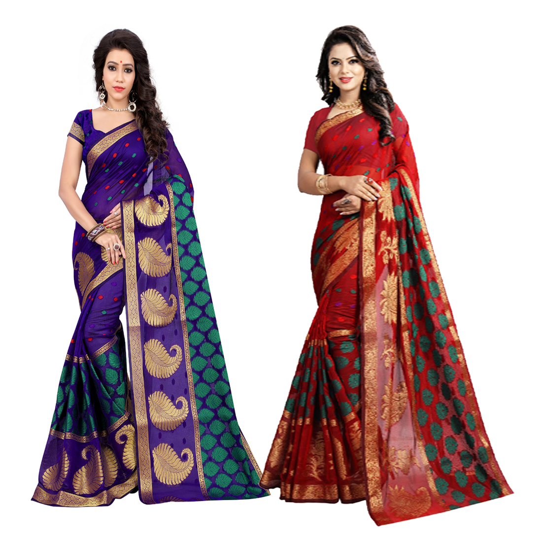 Buy jayant creation self design women's choice new banarsi silk saree ...