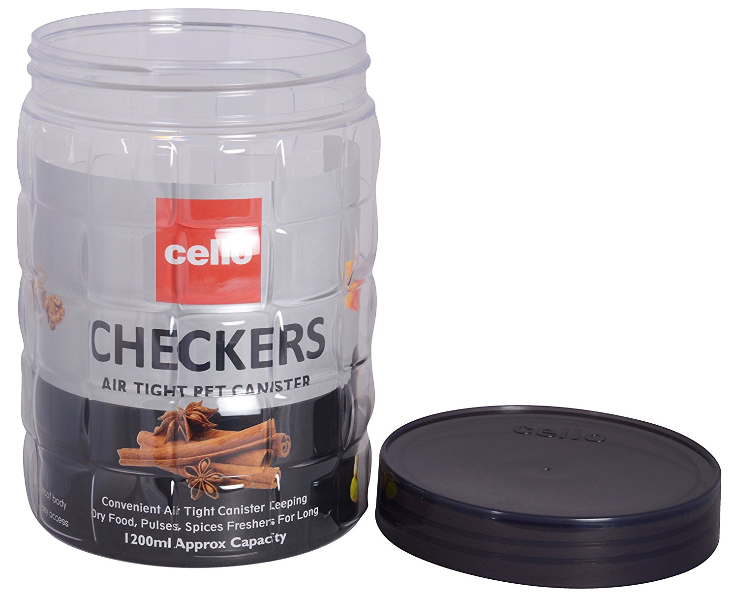 Buy CELLO Checkers Pet Plastic Airtight Container Set (10-Piece, 1200 ...