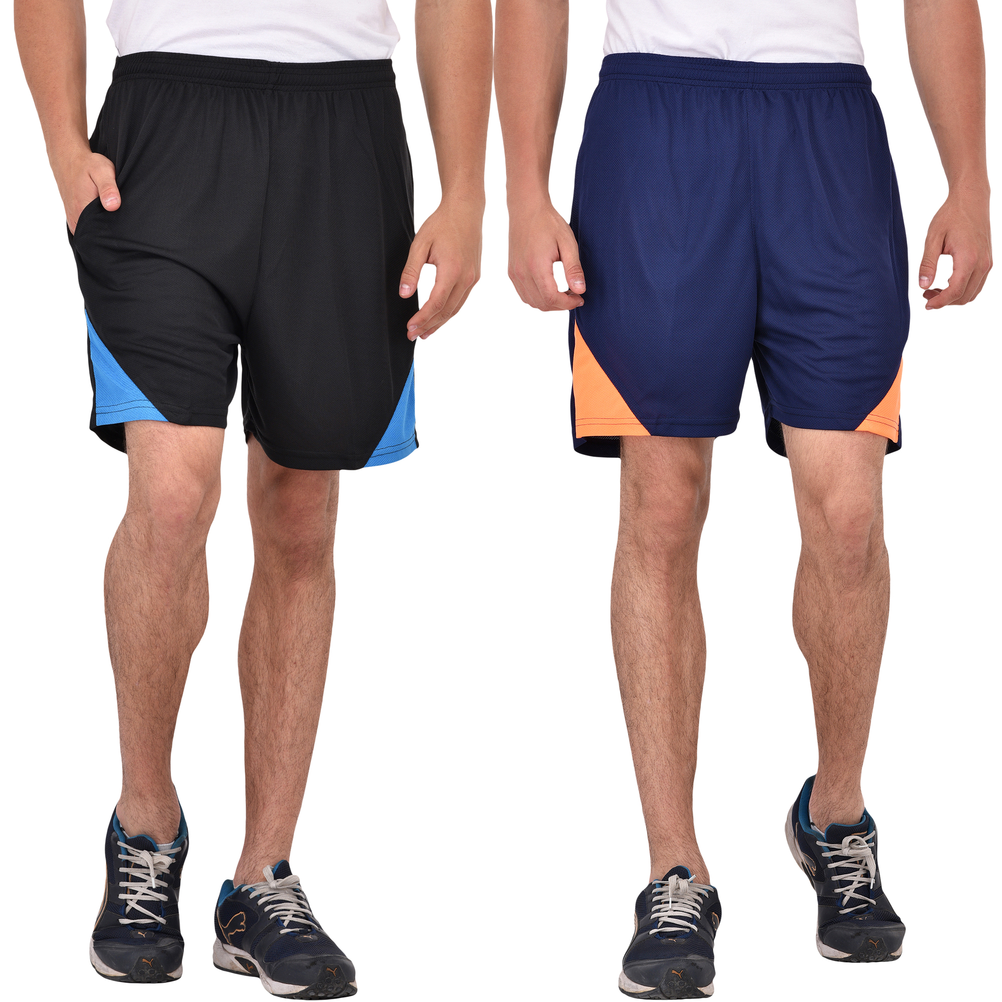 Buy Combo Pack of 2 Multicolor Knee Length Men Shorts Online - Get 68% Off