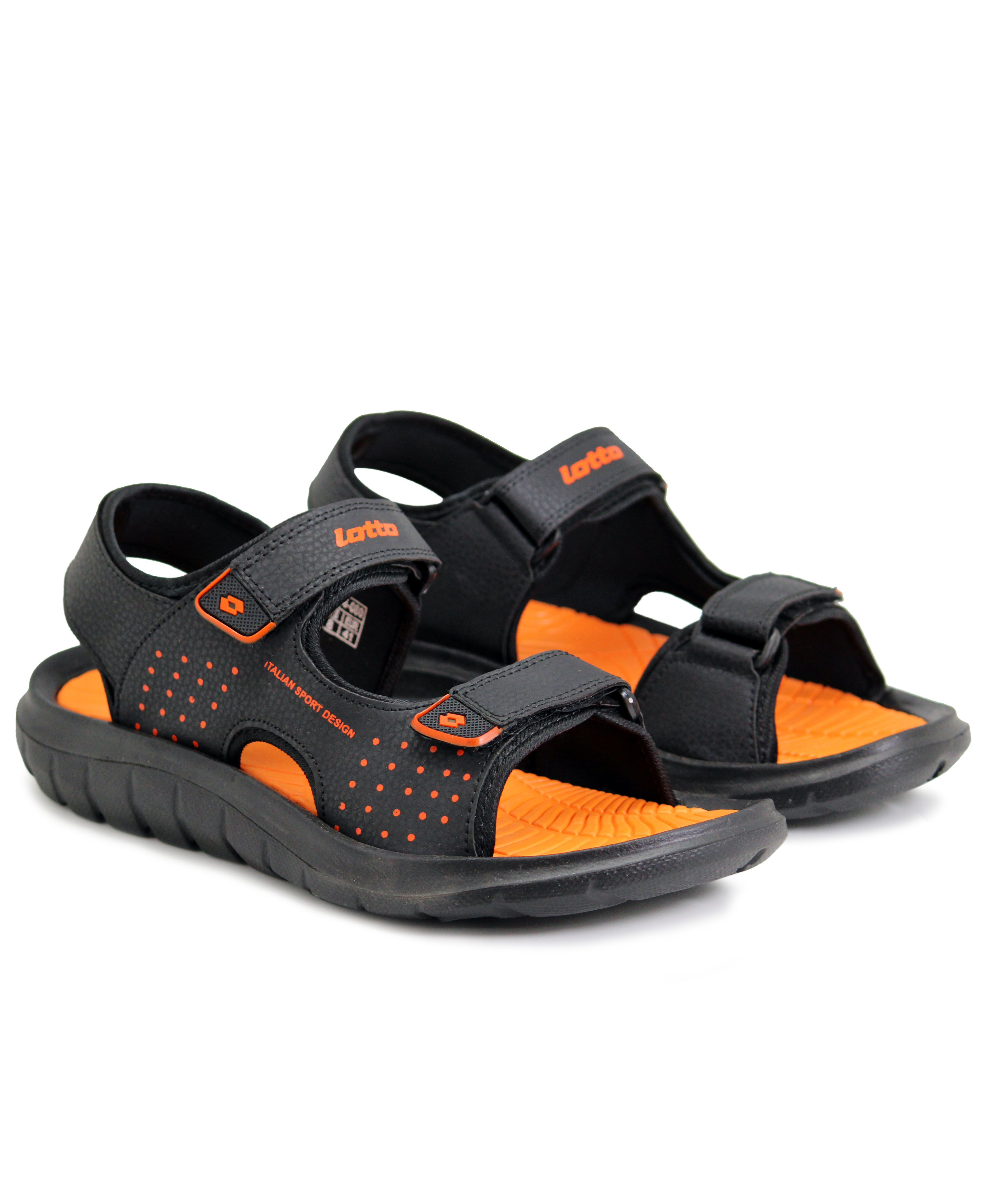 Buy Lotto VERO Black Orange SPORTS Sandal Men Online @ ₹769 from ShopClues