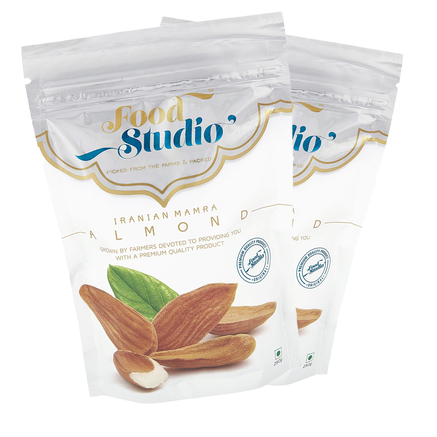 Buy Food Studio Iranian Mamra Almonds Dry Fruits Combo of 2 - 250Grams ...