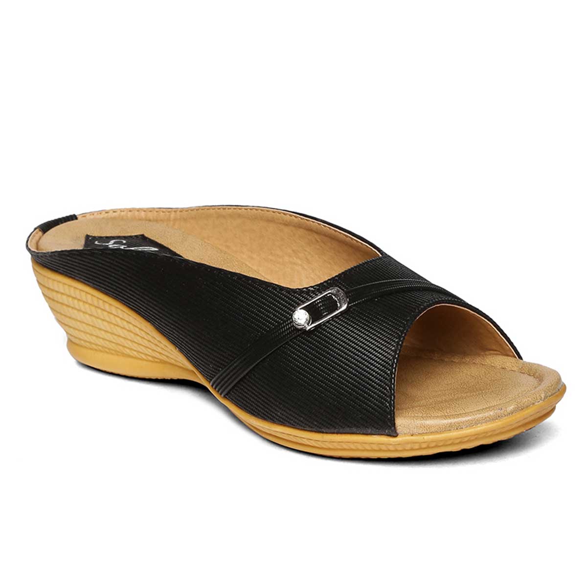 Buy Paragon-Solea Plus Women's Black Slippers Online @ ₹299 from ShopClues