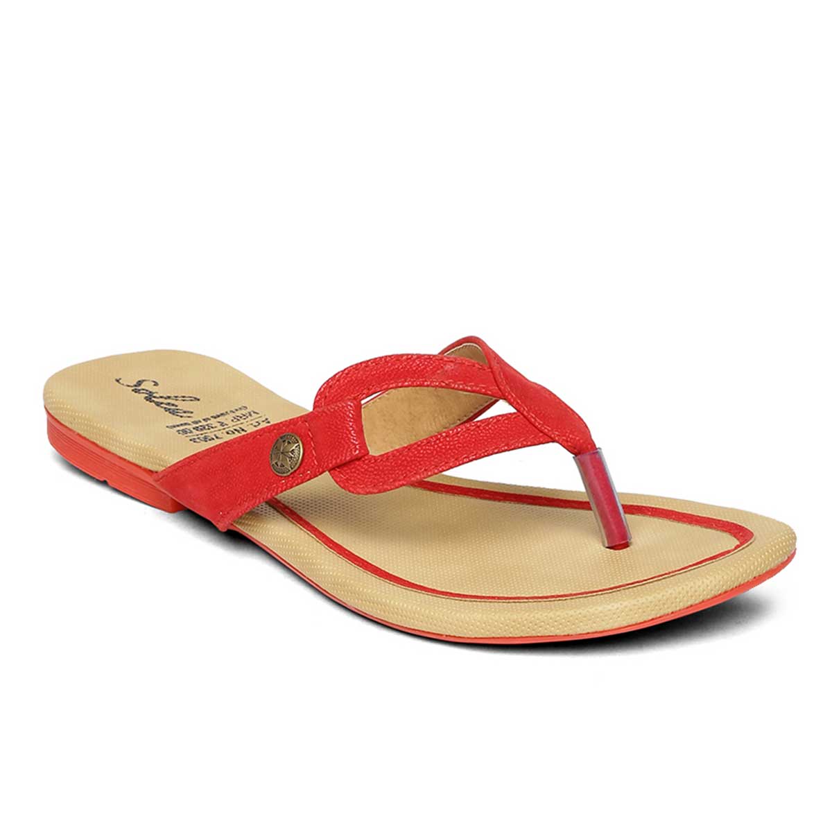Buy Paragon-Solea Plus Women's Red Slippers Online @ ₹247 from ShopClues