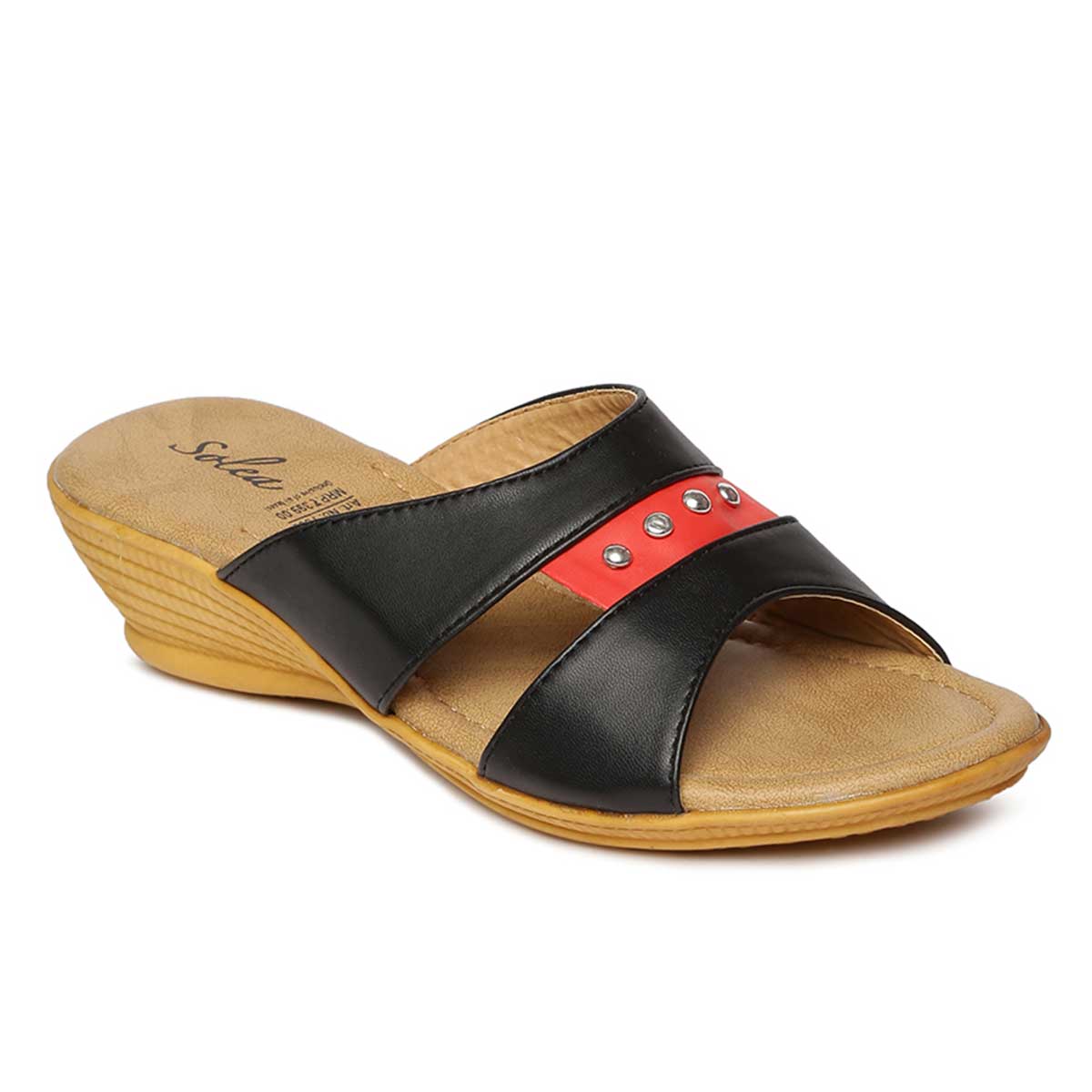 Buy Paragon-Solea Plus Women's Black Slippers Online @ ₹299 from ShopClues