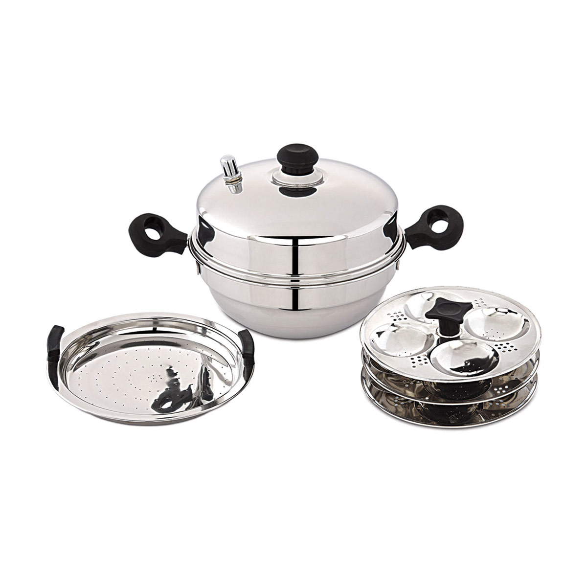 Pigeon Multi Kadai Stainless Steel Glossy With Steamer Plate Prices in ...