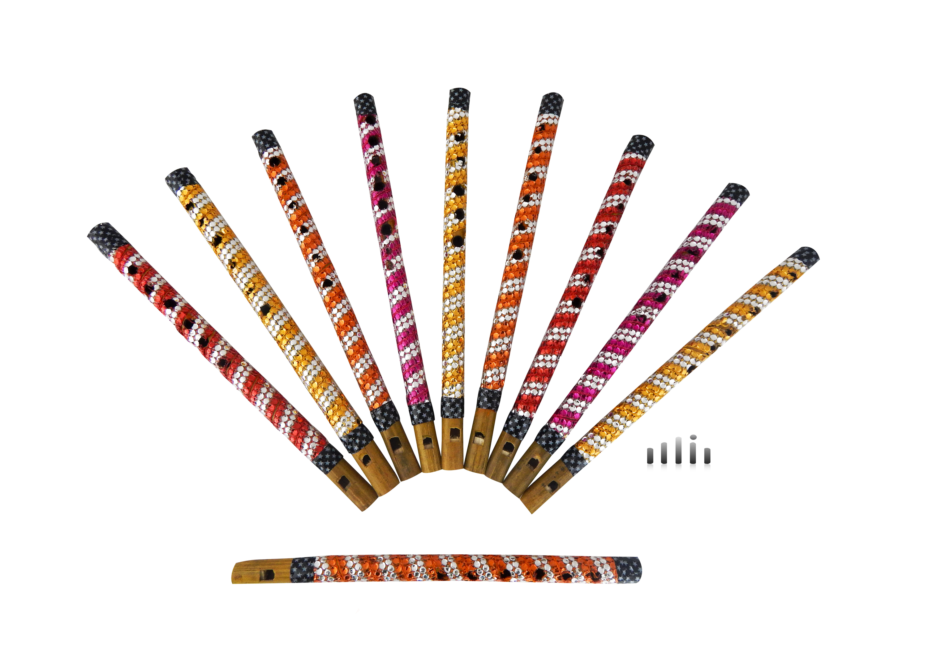 Buy Multicolor Radhe Krishna Basuri / Murli / Bansi /Flute 10 Inches ...