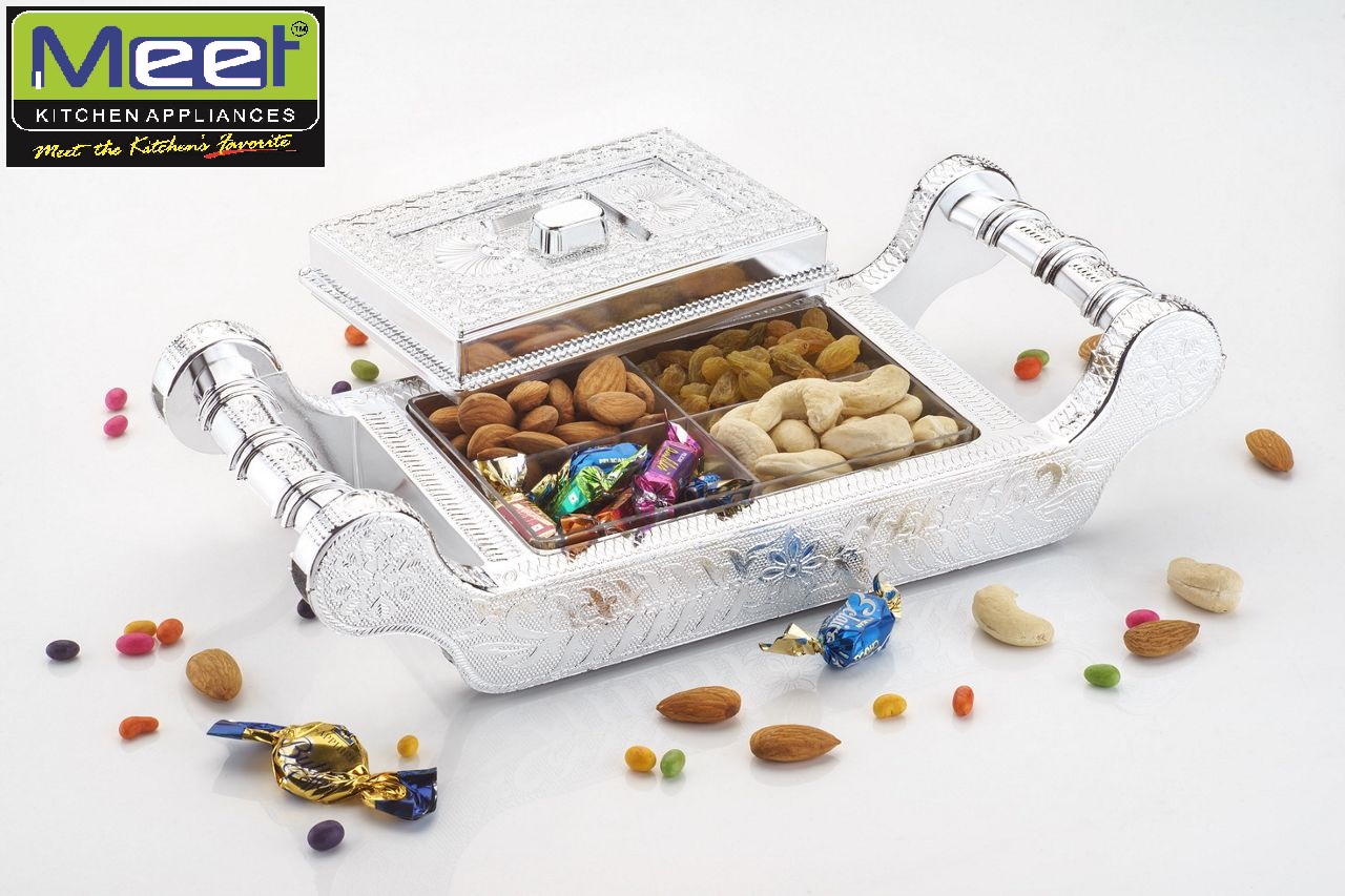 Buy Meet Sliver Finish Container, Box,Platters For Storing And Serving ...