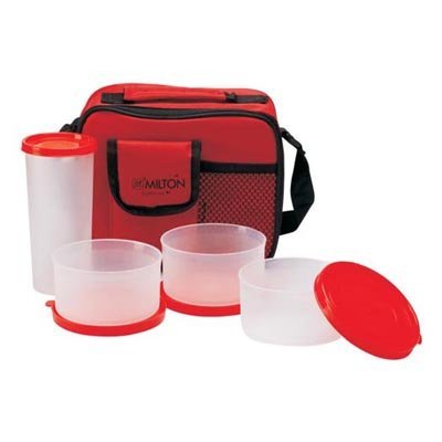 Buy Milton Meal Combi Lunch Box, Red Online @ ₹400 from ShopClues