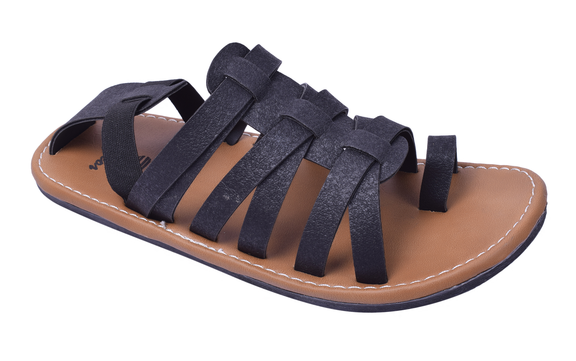 Buy Stylos Men's 657 Black Leather Sandals Online @ ₹399 from ShopClues