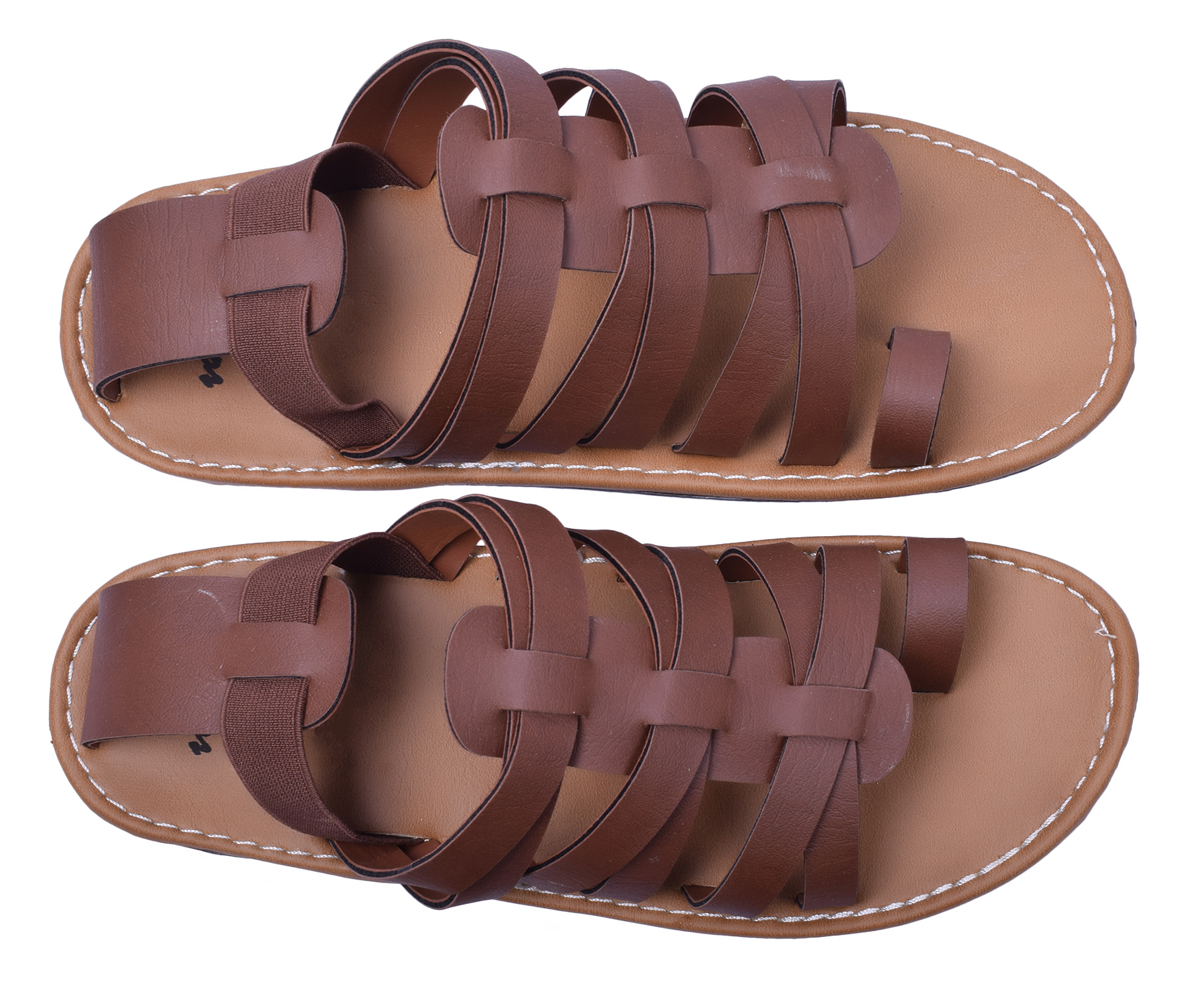 Buy Stylos Men's 657 Brown Leather Sandals Online @ ₹399 from ShopClues