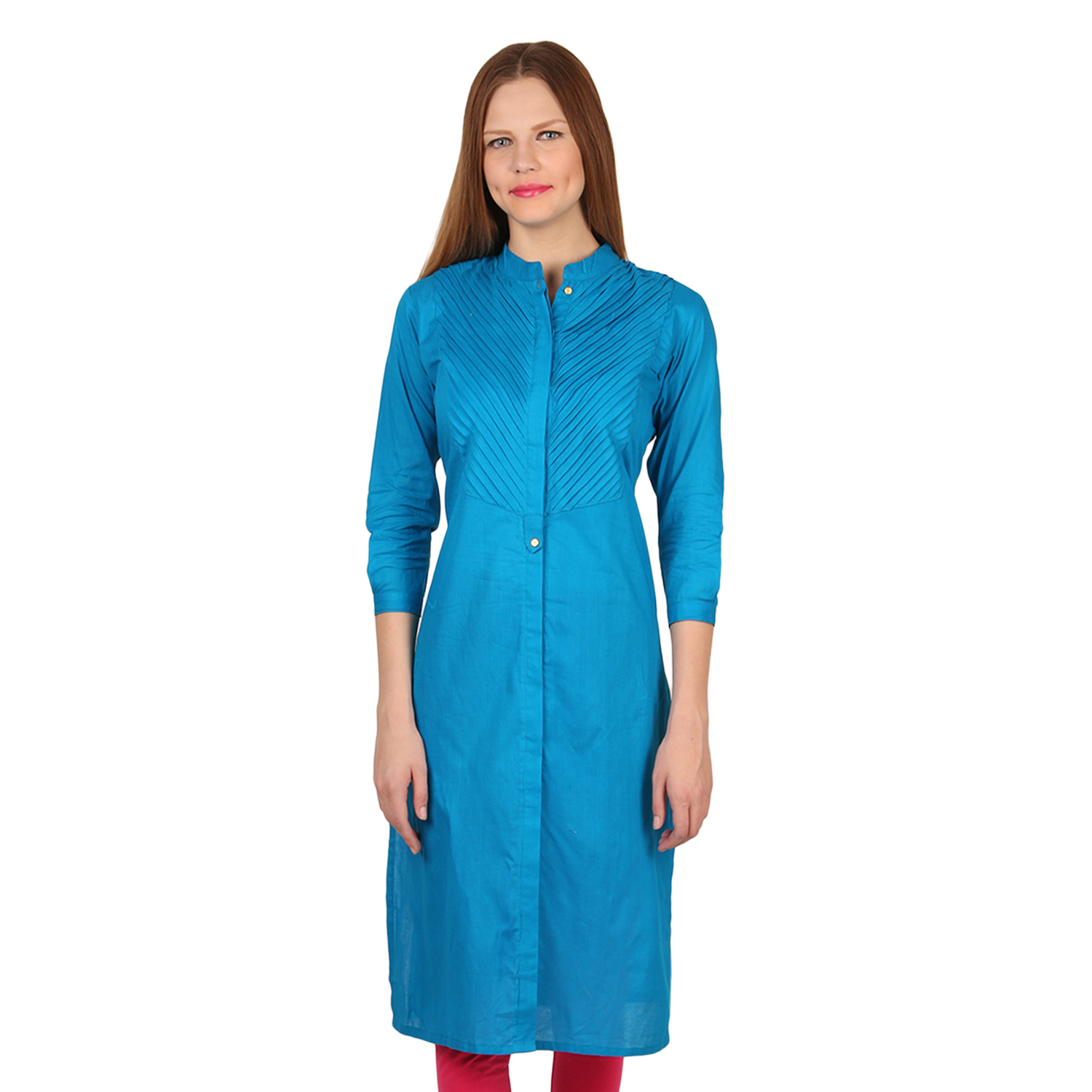 Buy Mother Home Plain With Yog Pintuck Long Kurti For Women Online ...