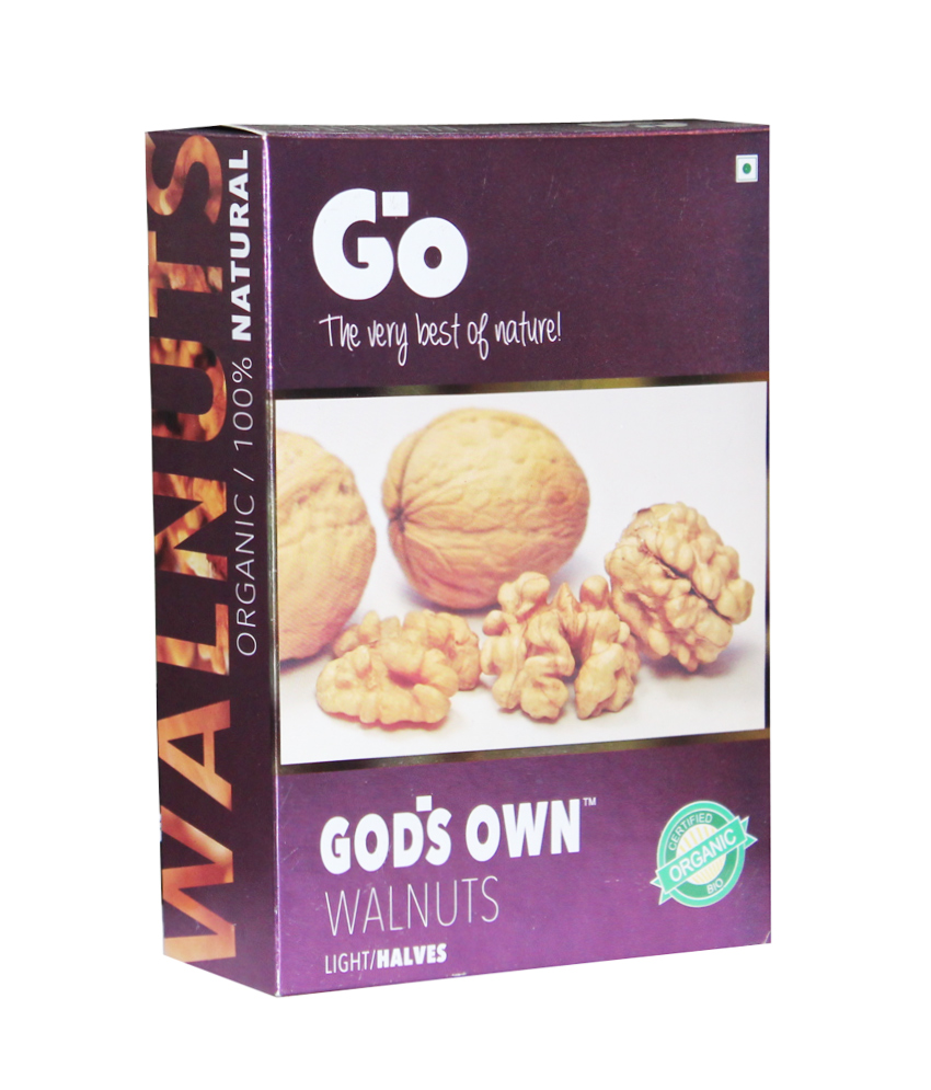 Buy GO Organic Light Halves Regular Walnuts (Akhrot) (Giri 2 pieces) 250 gm Online @ ₹390 from ...